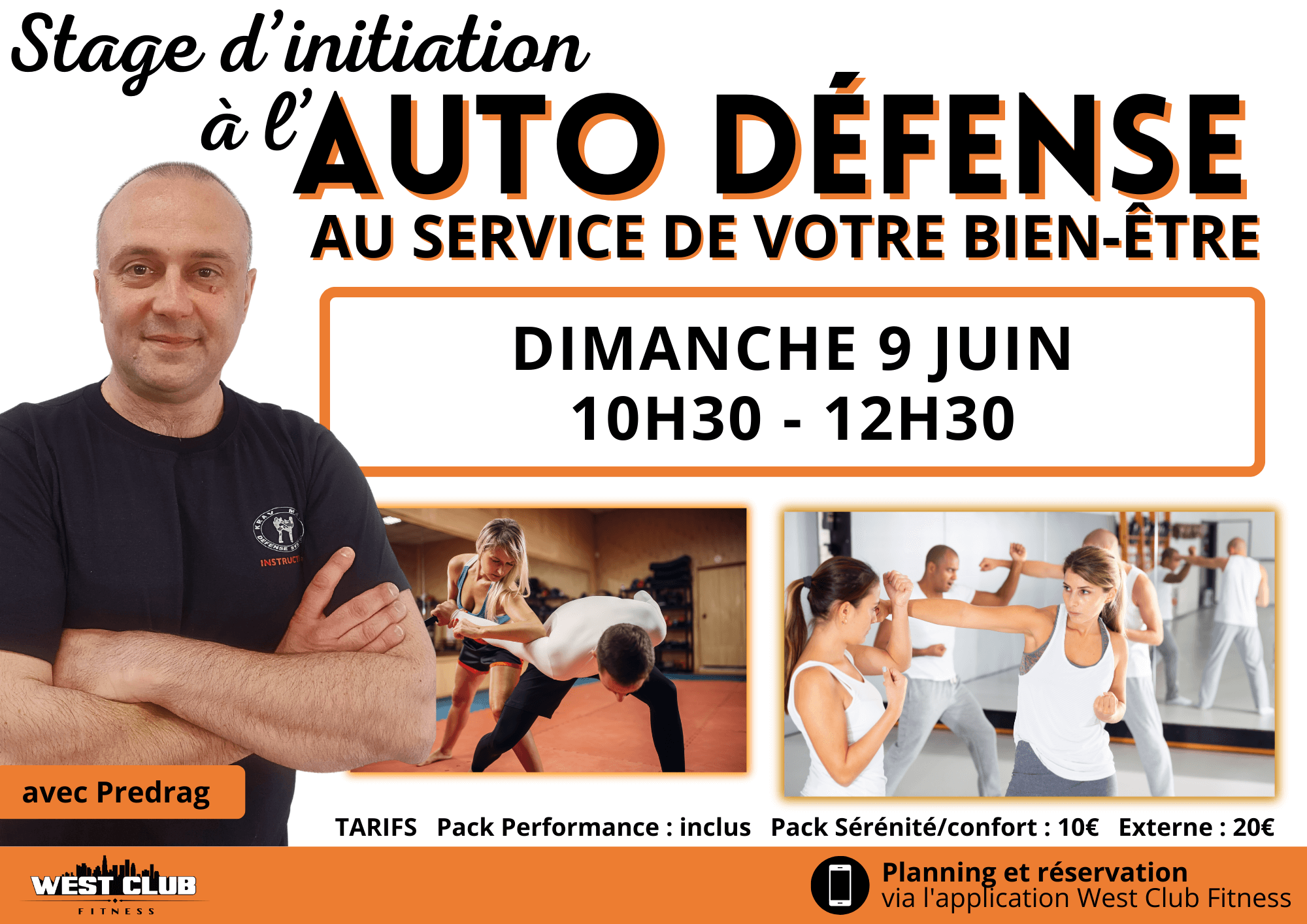 Initiation à l'Auto défense, le dimanche 9 juin - West Club Fitness